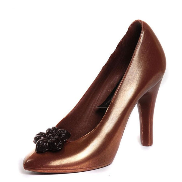 Luxurious high heeled milk chocolate shoe - Quant | Azra Chocolates